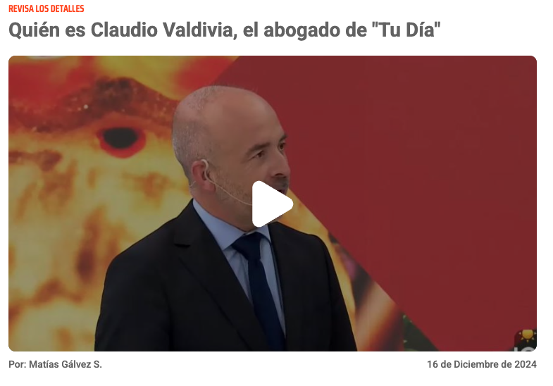 Medios y RRSS – CLAUDIO VALDIVIA RIVAS